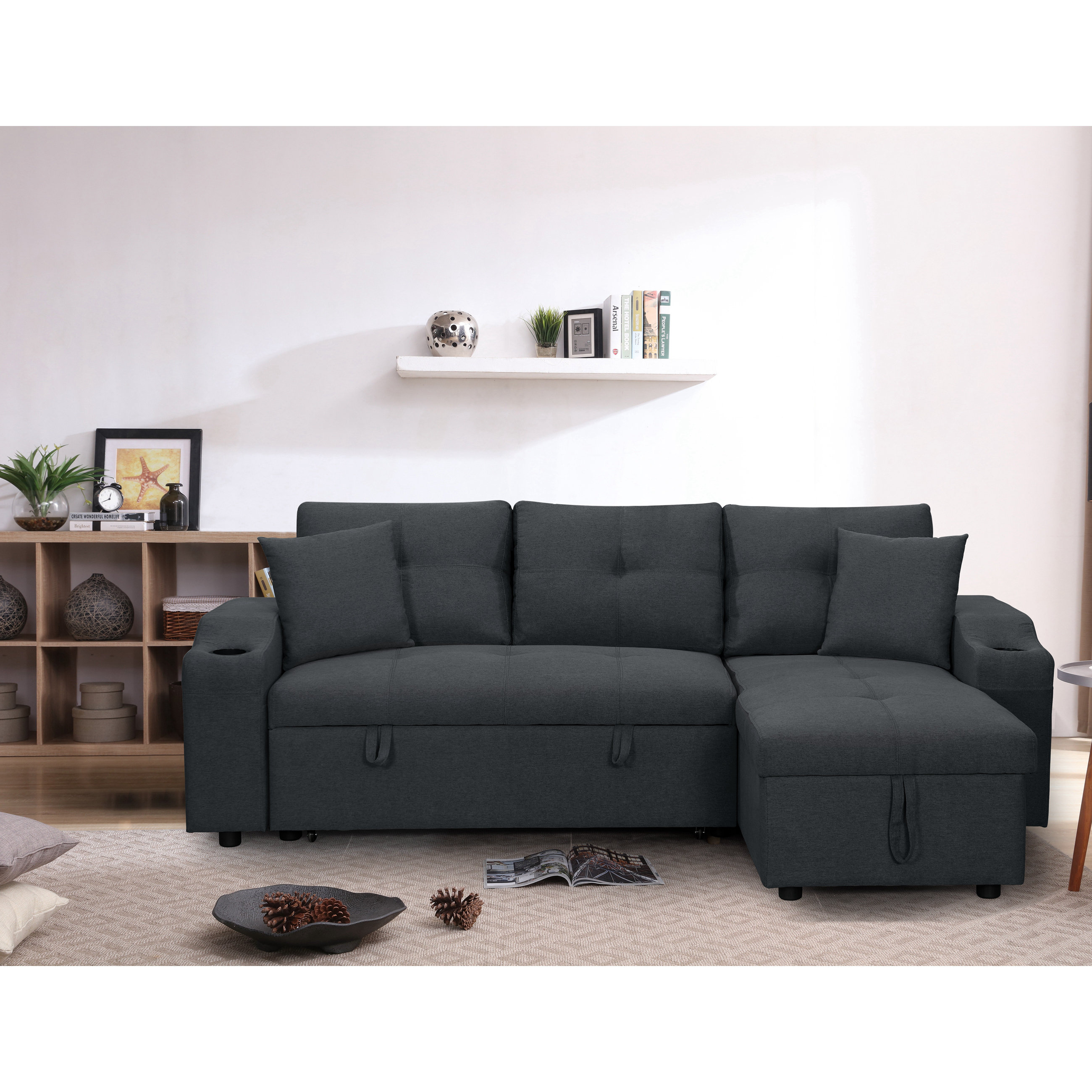 Latitude Run® Kaleab 92" Square Arm Chaise & Reviews | Wayfair